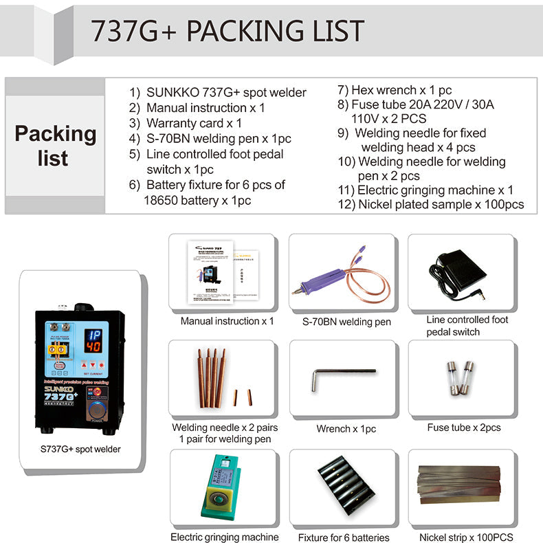 Clearance Sale: SUNKKO 737G+ Battery Spot Welder – Voltaat