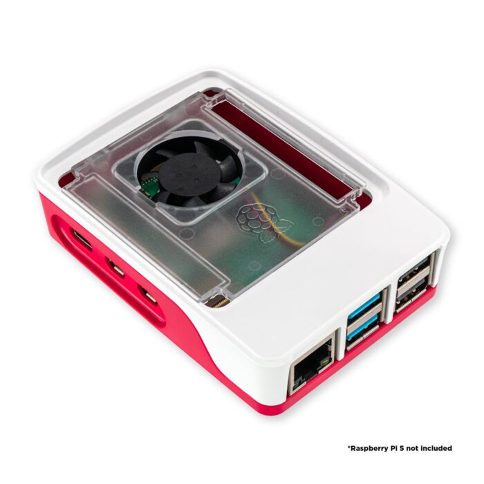 Raspberry Pi Case for Pi 5 Red/White – Voltaat