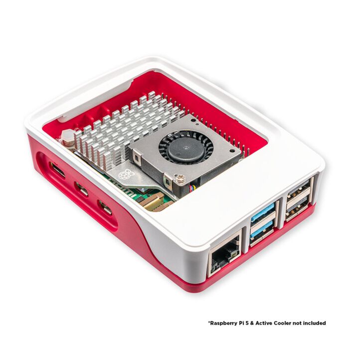 Raspberry Pi Case for Pi 5 Red/White – Voltaat