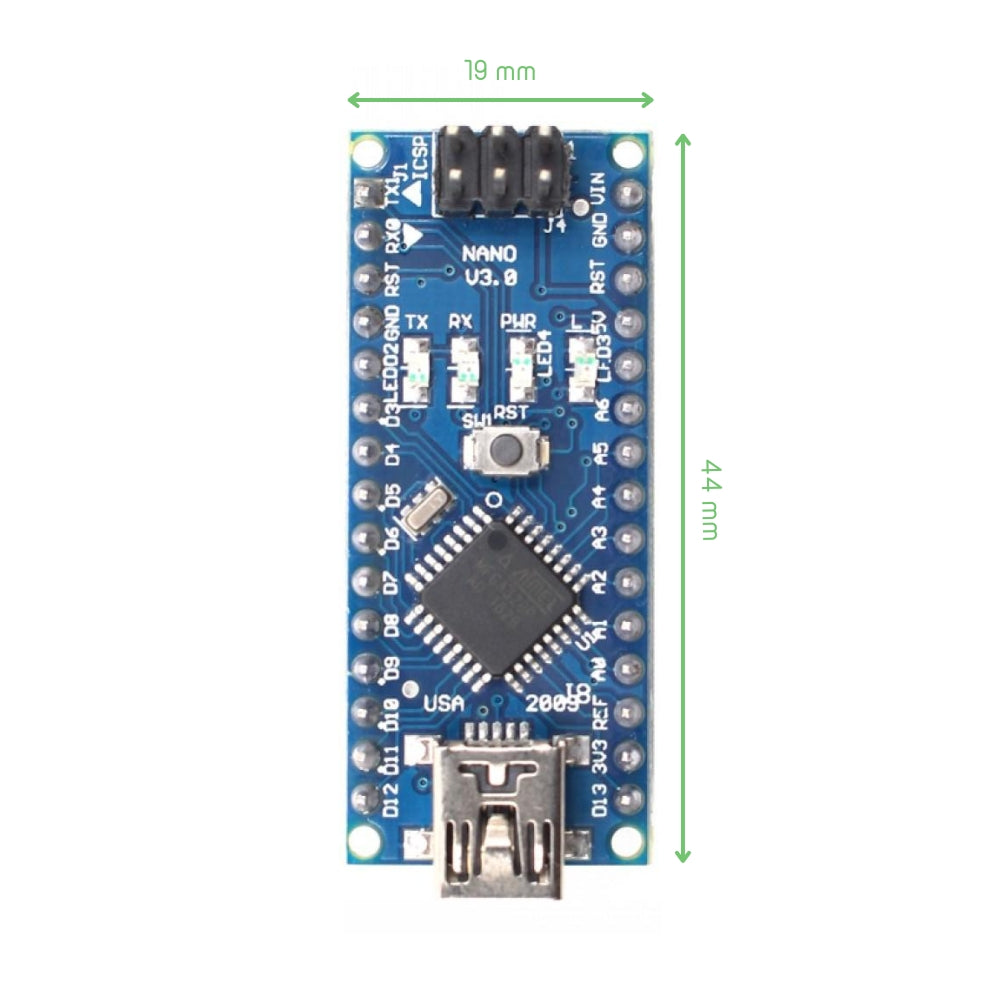 Arduino Nano Clone Development Board – Mini B USB – Voltaat