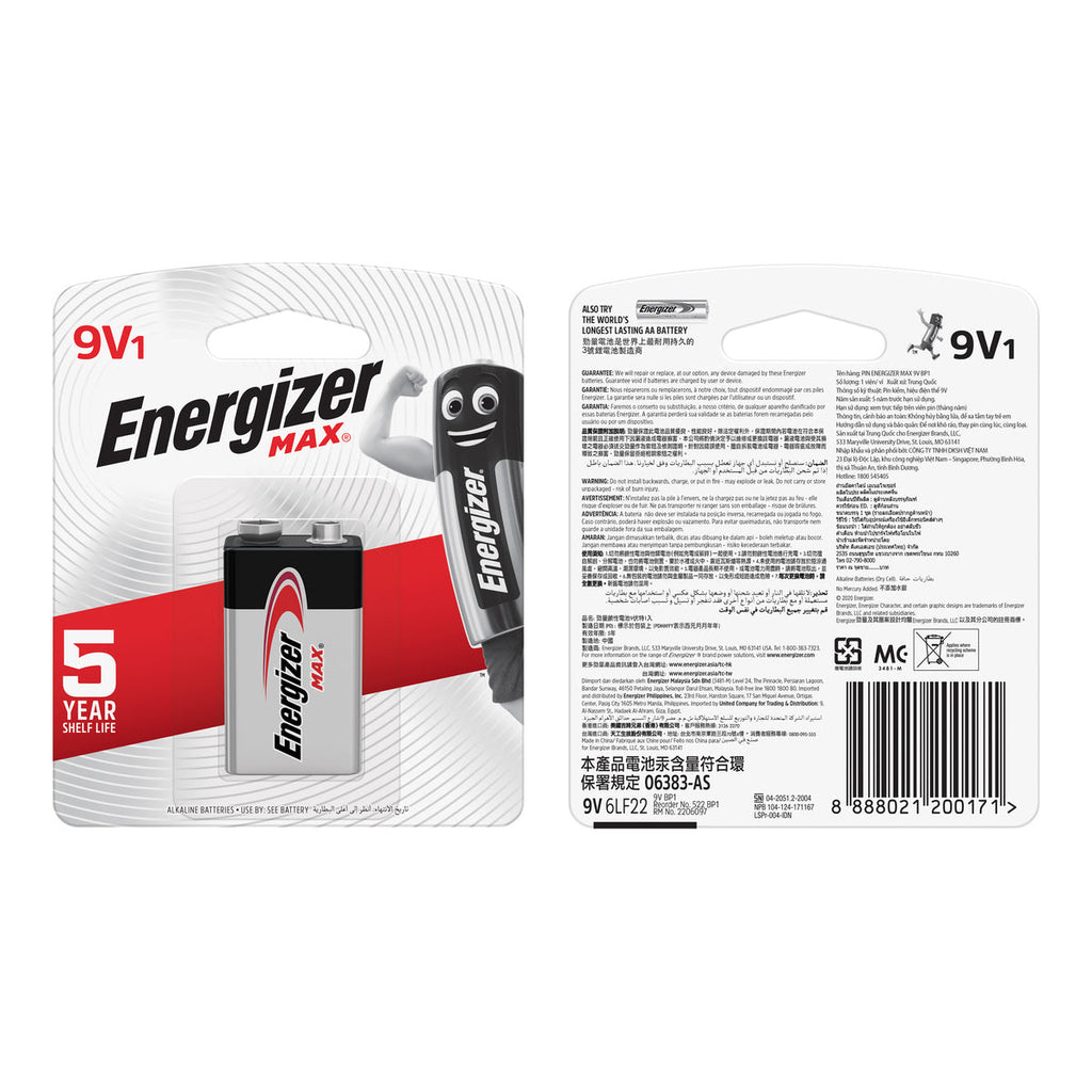 Energizer MAX 9V Battery – Voltaat