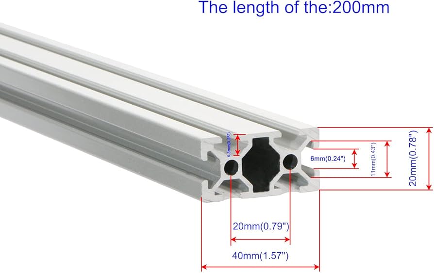 V-Slot 2040 Aluminum Extrusion Profile - 500mm – Voltaat
