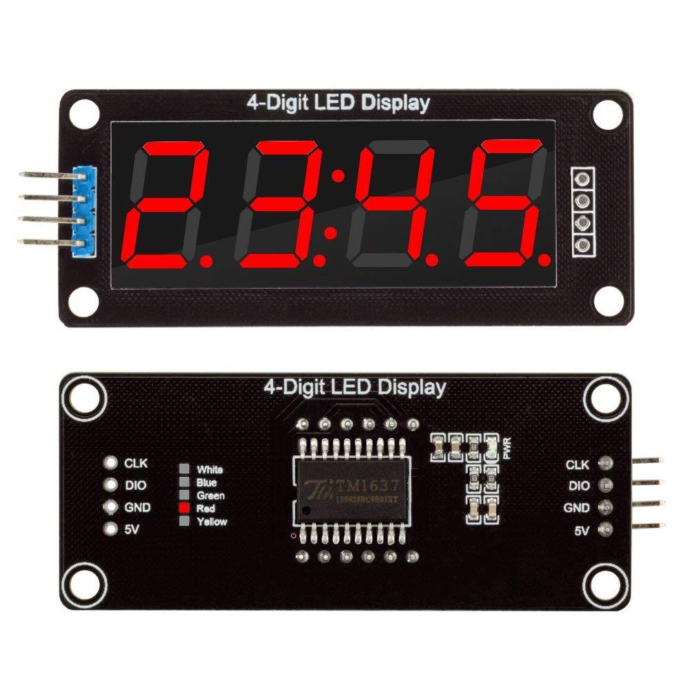 4-Digit LED 7-Segment display Module (TM1637) – Voltaat