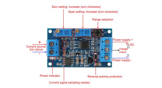 Current to Voltage Module (4-20mA to 0-10V) – Voltaat