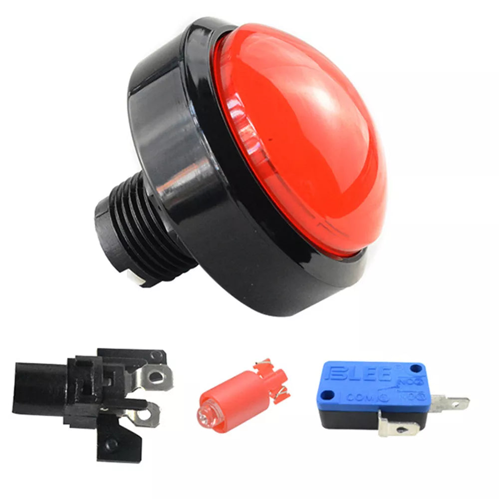 60mm Dome Illuminated Push Button – 12V LED Microswitch – Voltaat