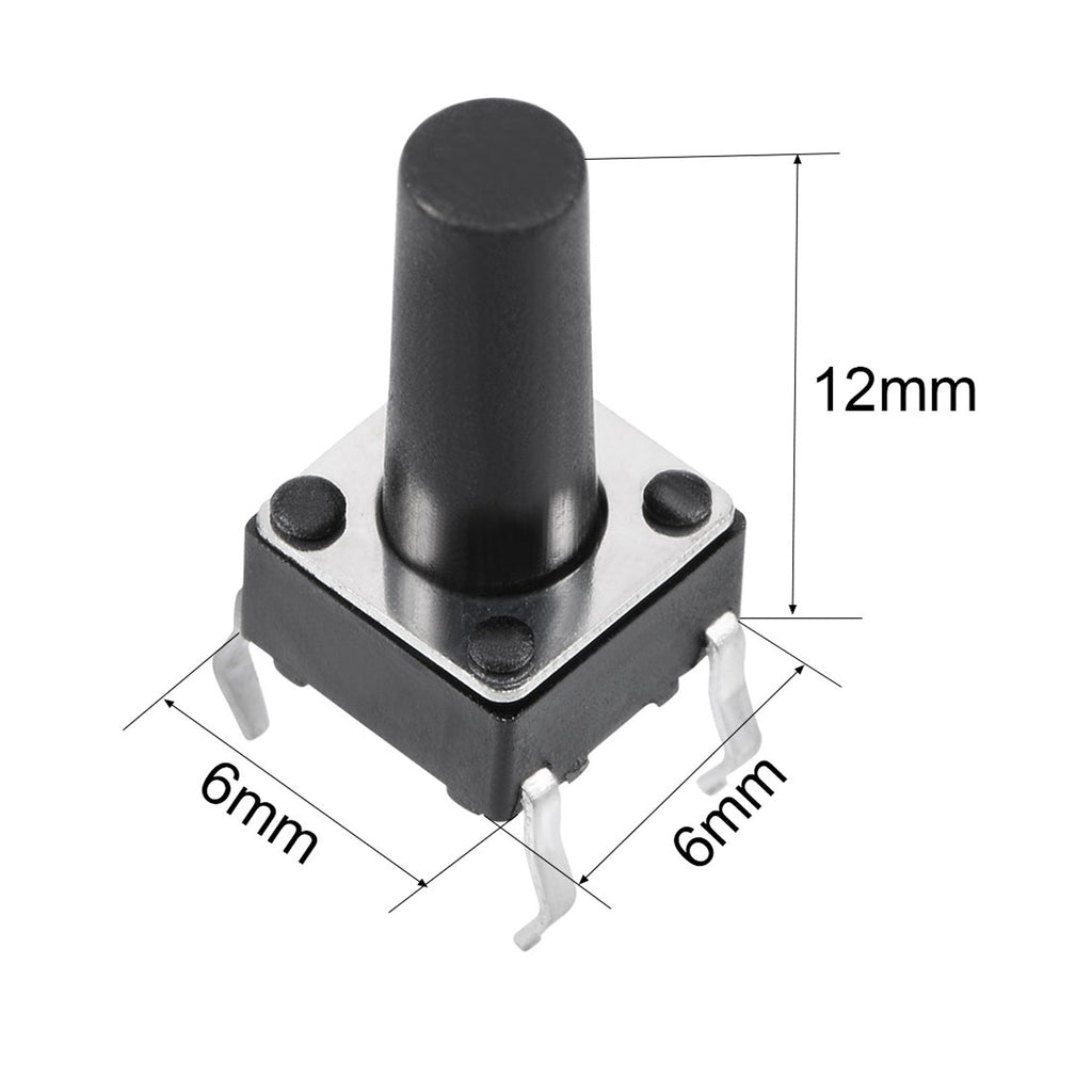 Long Head Momentary Push button Switch - 6mm (5 pack) – Voltaat